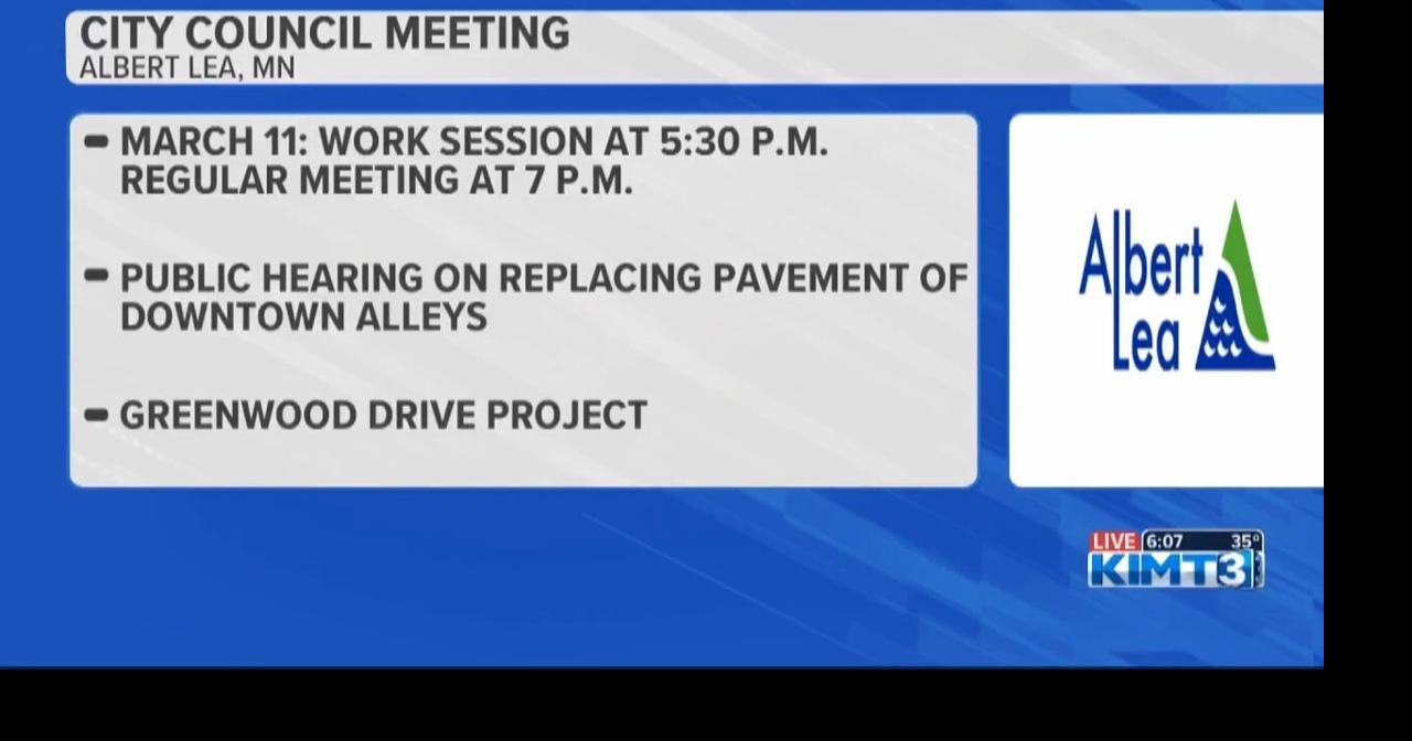 Albert Lea City Council meeting highlights | Video | kimt.com