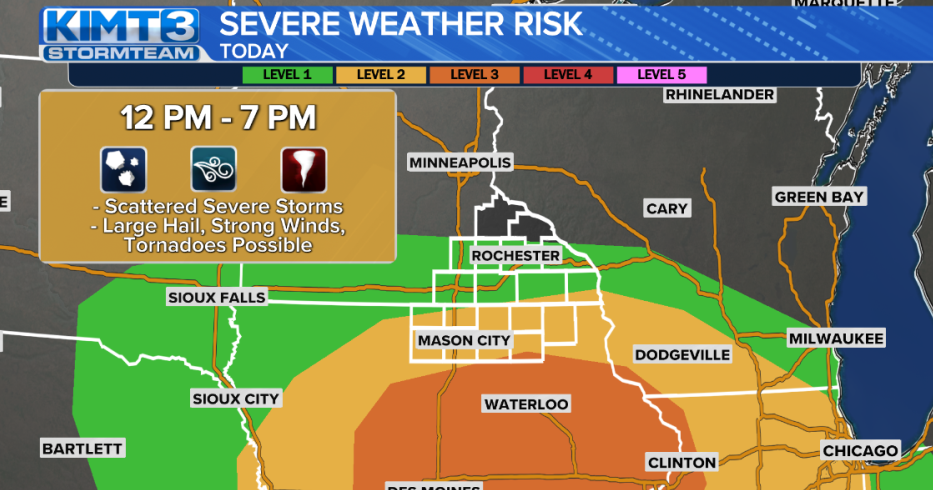 Tracking Tuesday's severe weather, timing of storms | News | kimt.com