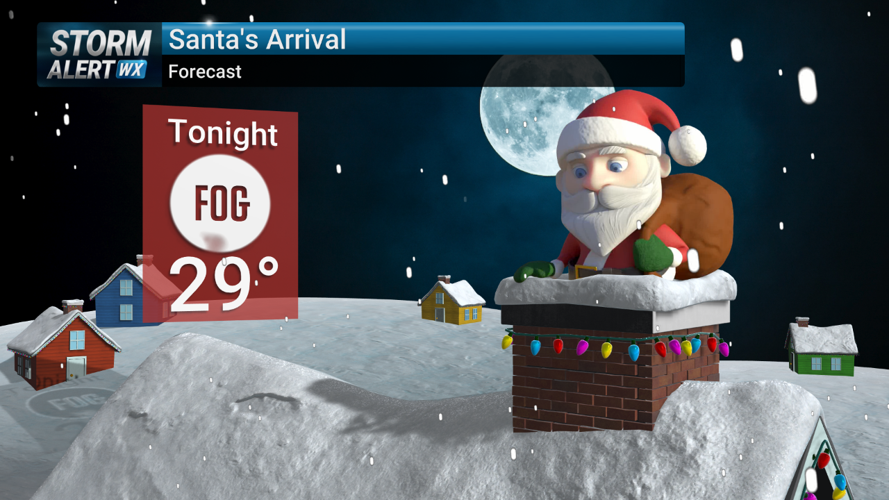 Storm Alert Wx 3: Santa dealing with clouds, warm thru Saturday | News ...