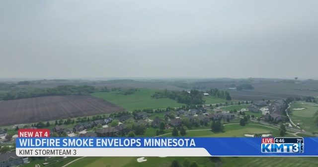 Wildfire smoke envelops Minnesota and Iowa Monday | News | kimt.com