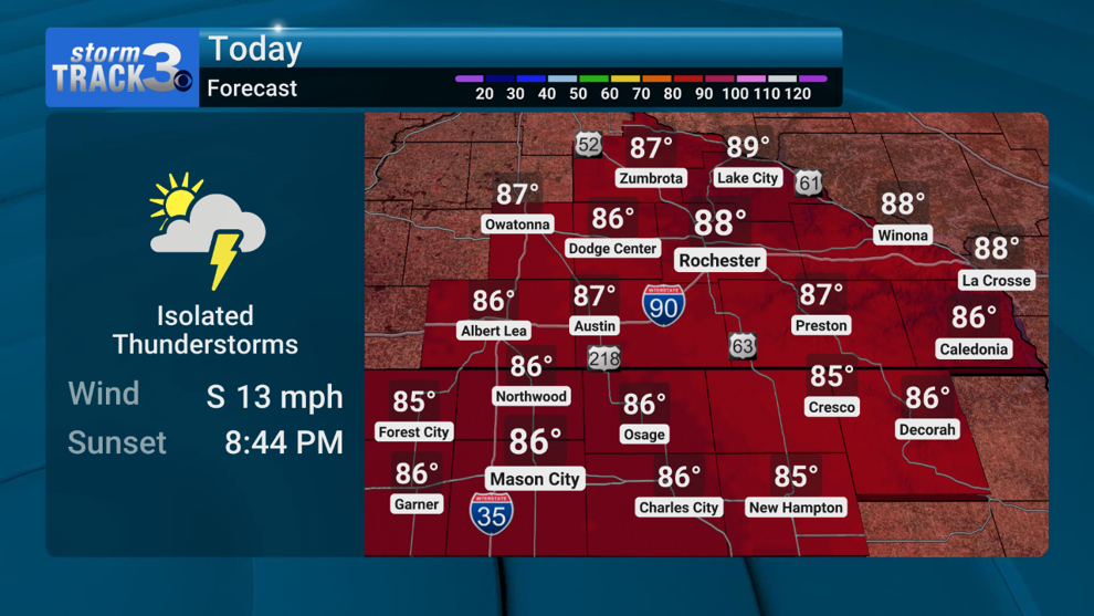 StormTrack 3: Oppressive heat/humidity, isolated severe threat Tuesday ...