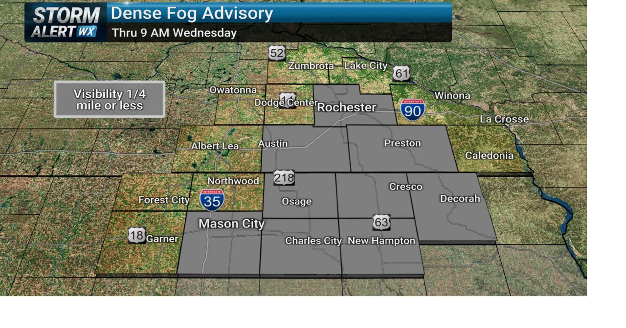 Storm Alert Wx 3: Dense/freezing fog Wednesday AM, sunshine later ...