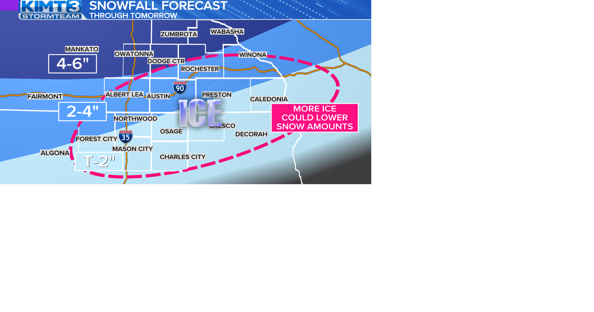 StormTeam 3: Impactful freezing drizzle Monday, snow/ice Tuesday | Top ...