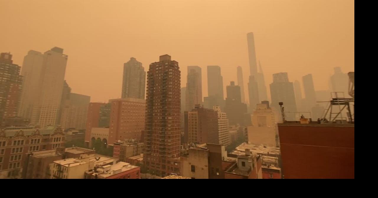 Wildfire smoke makes an orange haze over New York City | News | kimt.com