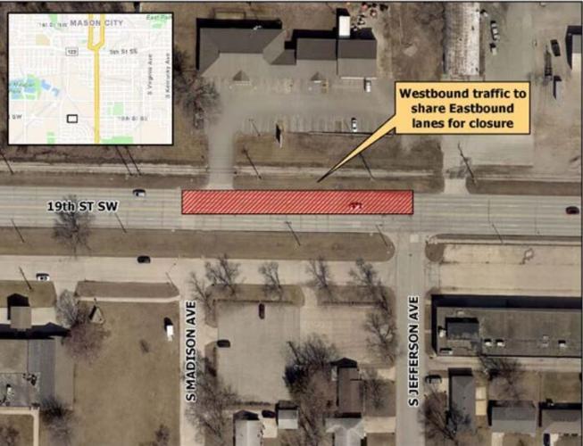 Lane Closure begins Monday in Mason City | Cerro Gordo County | kimt.com