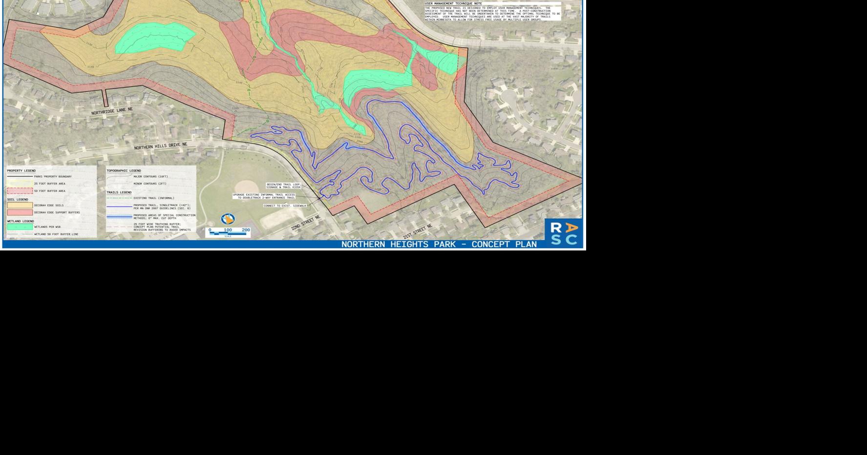 Potential for new mountain biking trails at Northern Heights Park ...