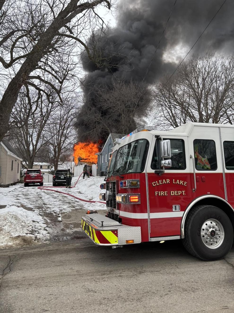 Clear Lake Fire Department responds to garage fire | News | kimt.com