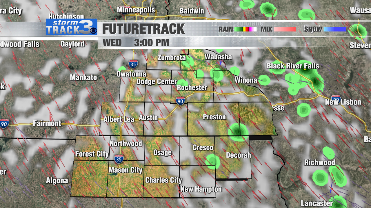 StormTrack 3: Spotty showers Wednesday, severe weather Thursday | News | kimt.com