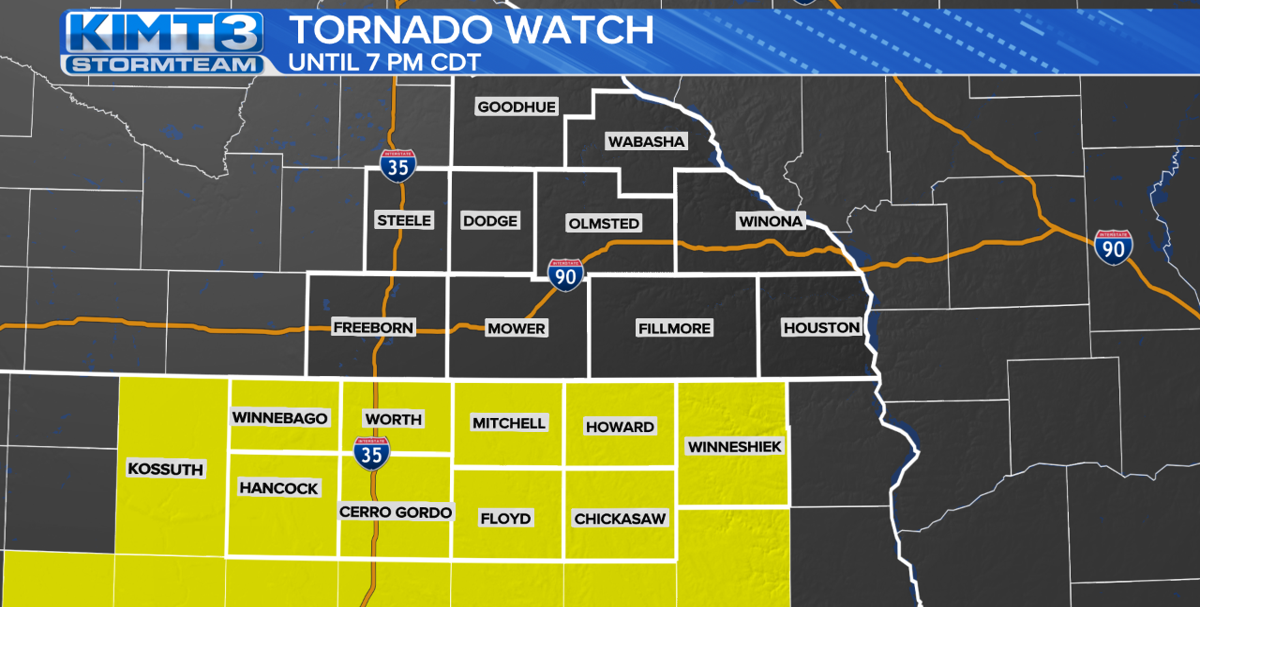 EXPIRED: Tornado Watch issued across Iowa until 7 PM CDT | News | kimt.com