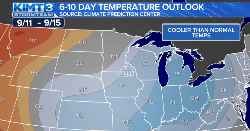 Cooler temps expected following warm start to September | News | kimt.com