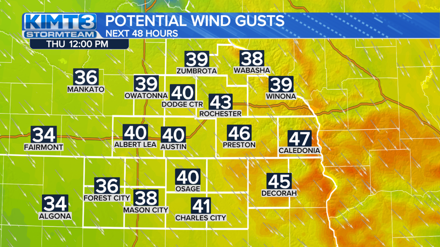StormTeam 3: Cloudy, cold, and windy Thursday | News | kimt.com