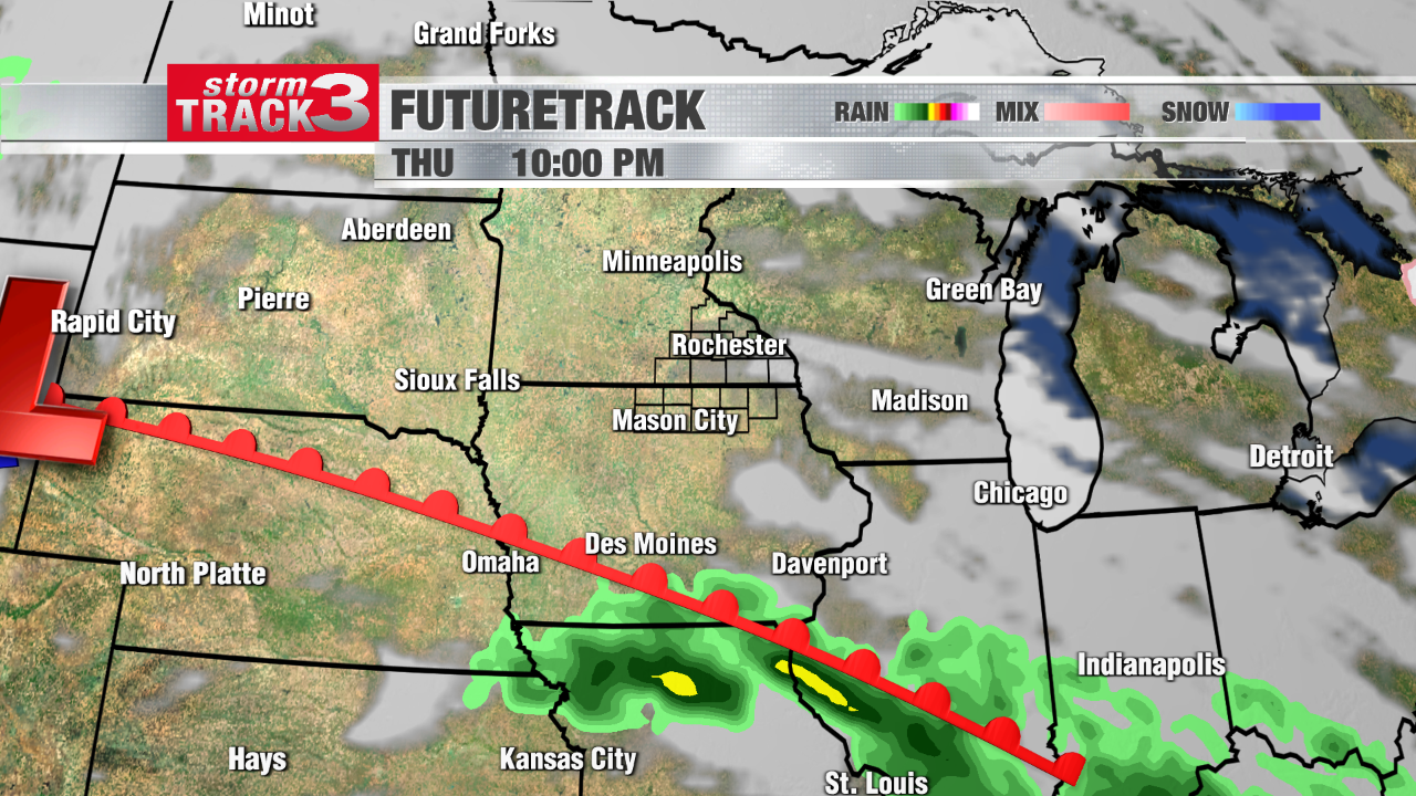 StormTrack 3: Spotty showers Tuesday, storms to end week? | News | kimt.com