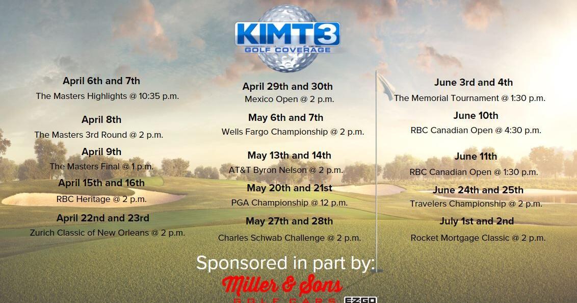 Follow all summer: Here's the CBS golf schedule | Sports | kimt.com