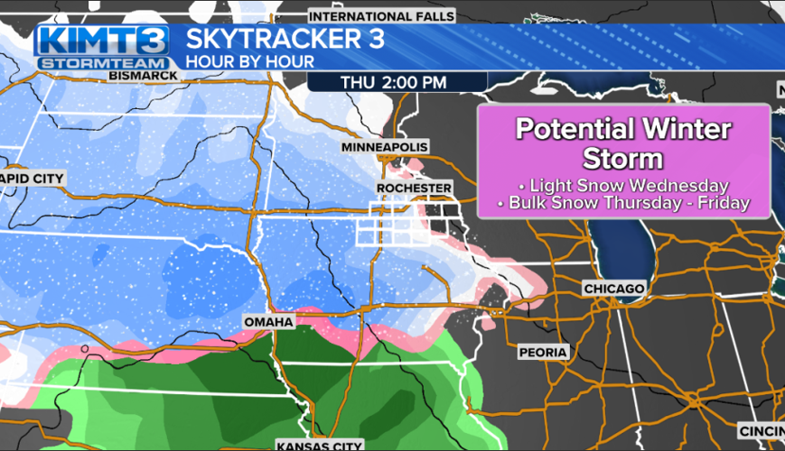 Potential for impactful winter storm later this week | News | kimt.com