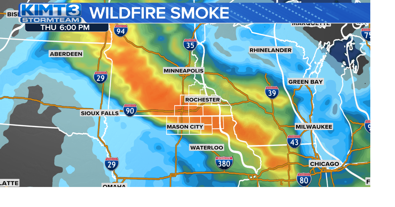 Hazy skies expected as wildfire smoke builds in across the Upper Midwest | News | kimt.com