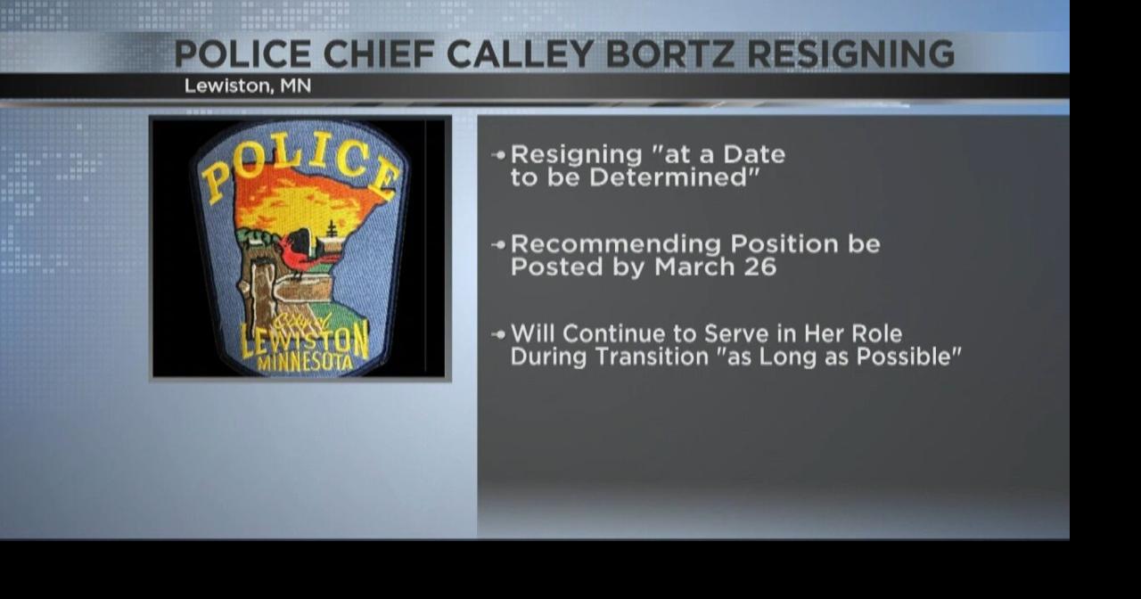 Police Chief Calley Bortz resigning | Video | kimt.com
