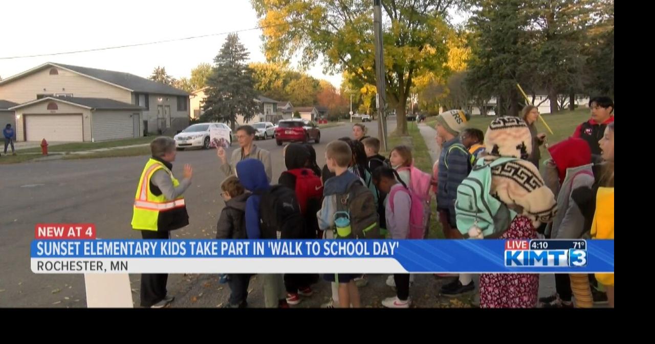 Students learn the benefit of walking to school on National Walk to ...