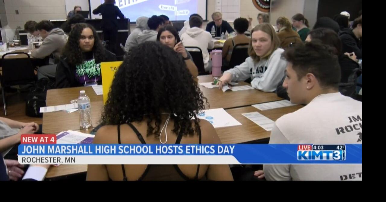 John Marshall High School students learn about ethics. | News | kimt.com
