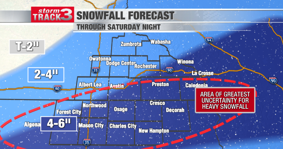 StormTrack 3: Incoming snow and bitter cold | News | kimt.com