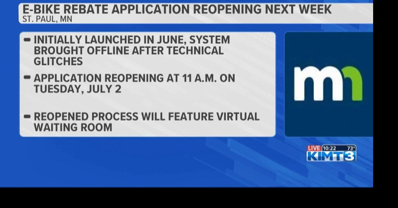Minnesota e-bike rebate application to reopen next week | Video | kimt.com