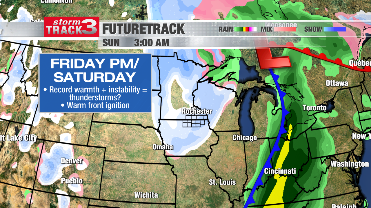 StormTrack 3: Mild week continues, severe storms possible Friday | News | kimt.com