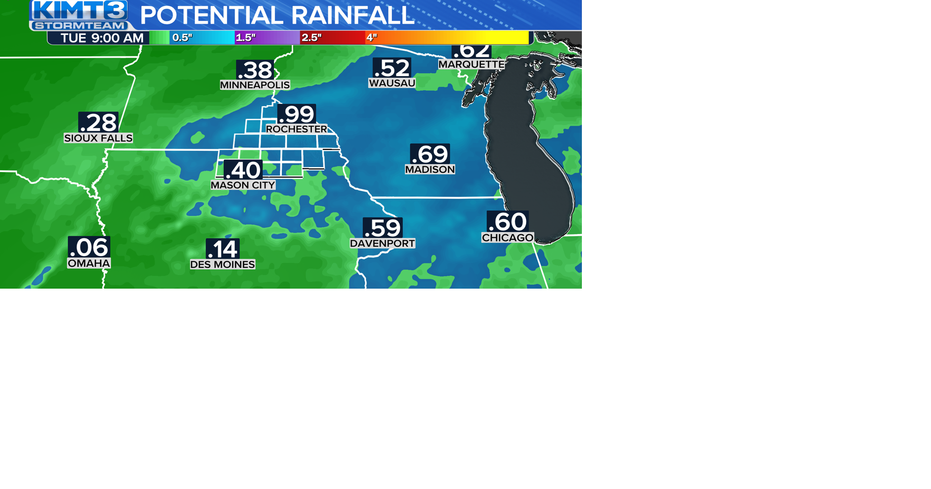 StormTeam 3: Warmer temps and rain set to arrive to start next week ...
