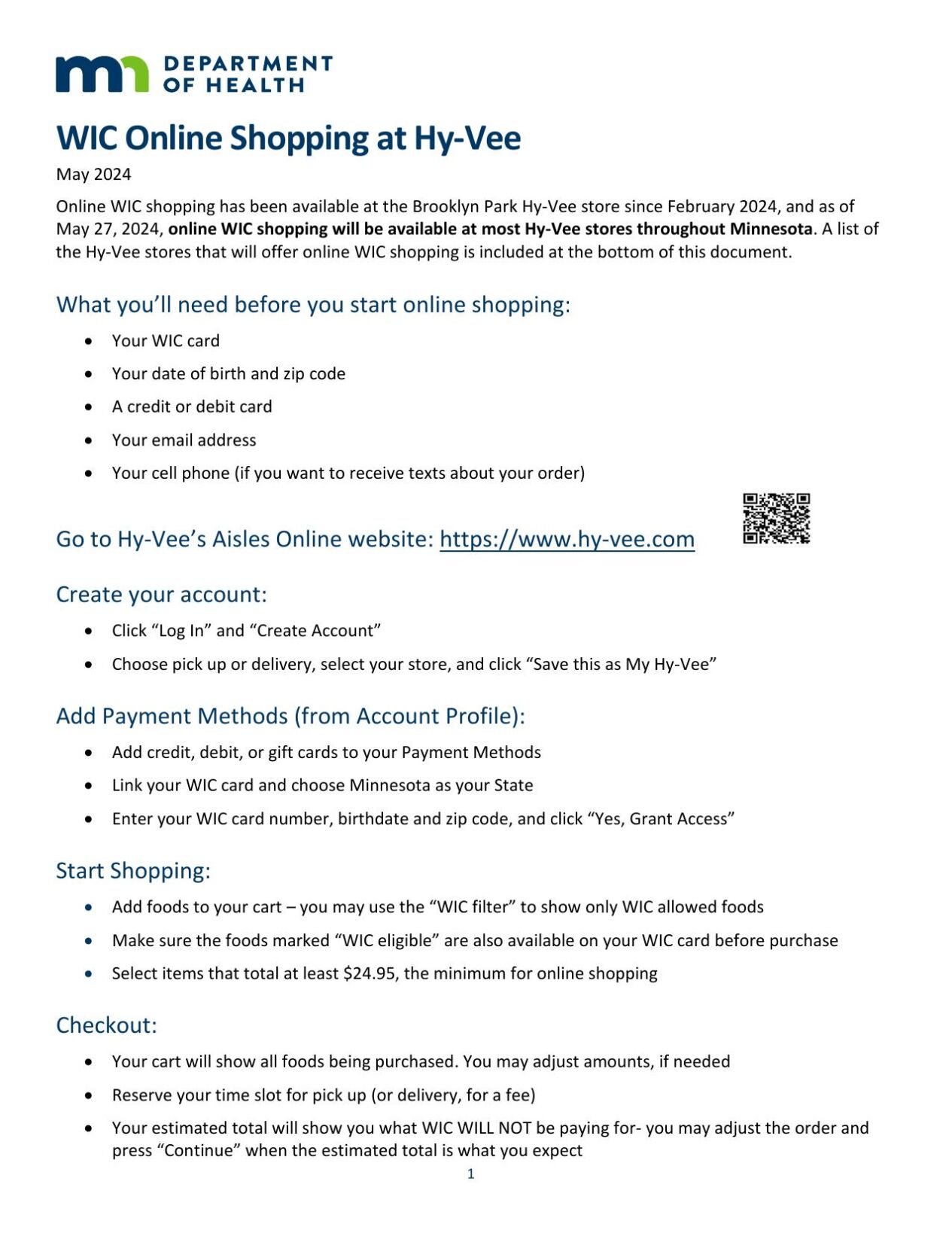 Minnesota, Iowa WIC recipients can now order online at Hy-Vee | Iowa ...