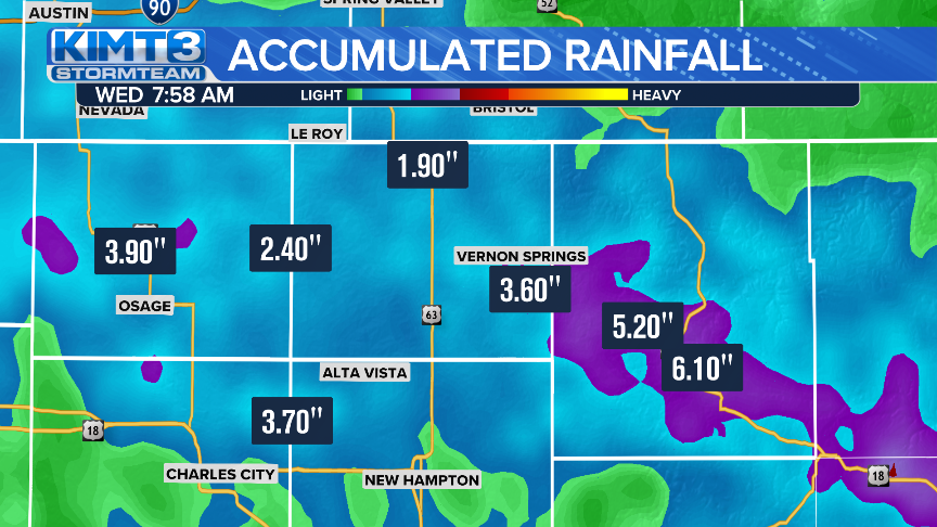 StormTeam 3: Preliminary rainfall totals from Tuesday's severe weather ...