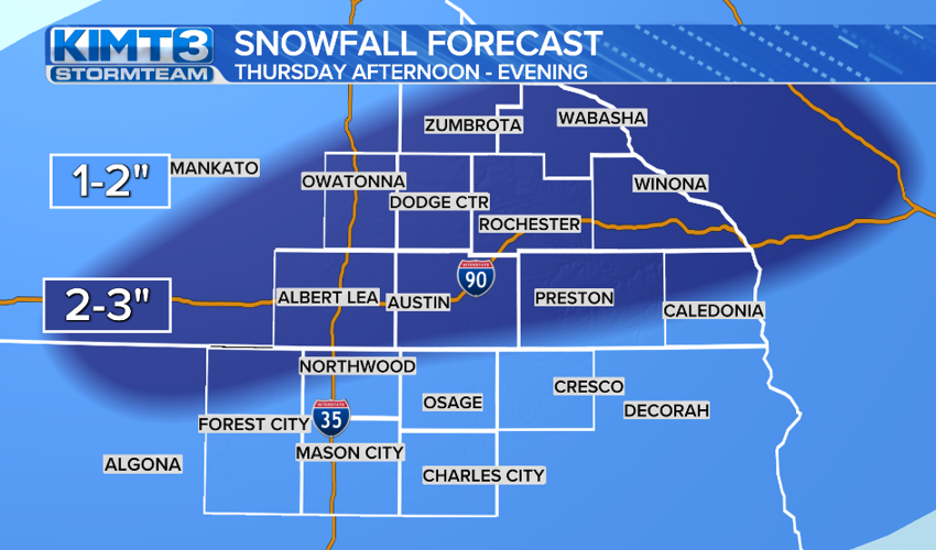 StormTeam 3: A cold start Wednesday, with more snow Thursday | Top ...