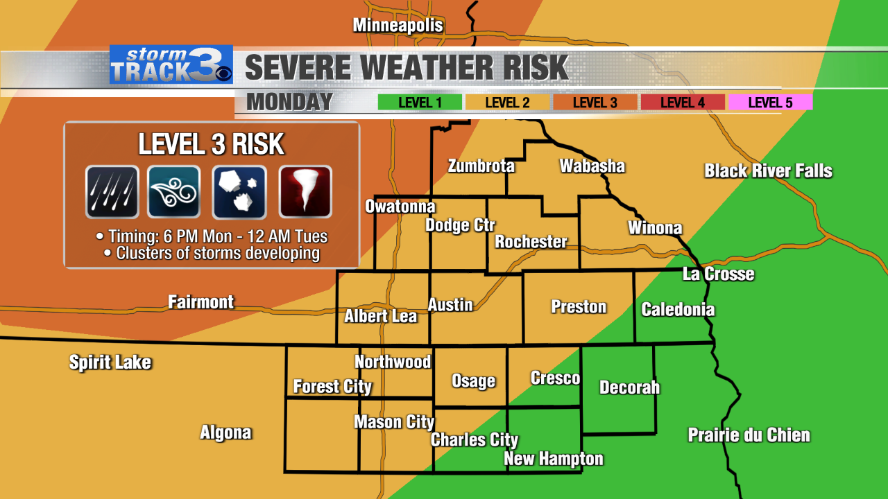 StormTrack 3: Conditional severe weather threat Monday evening | News ...