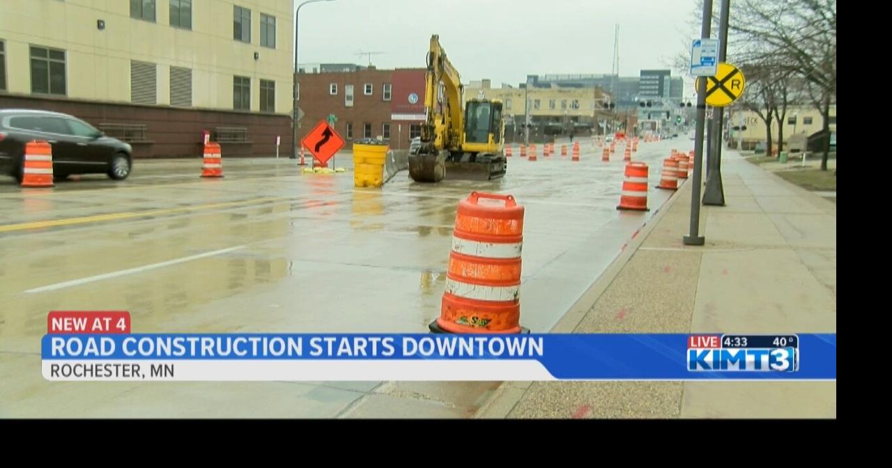 Road construction begins in downtown Rochester | News | kimt.com