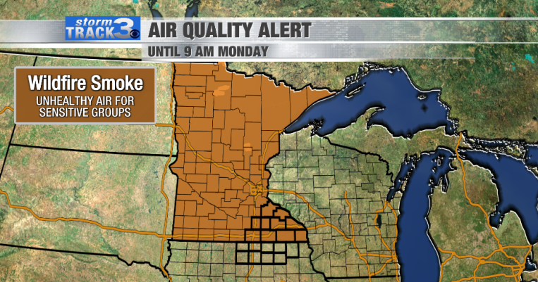 Wildfire smoke returns, prompts Air Quality Alerts across Minnesota ...