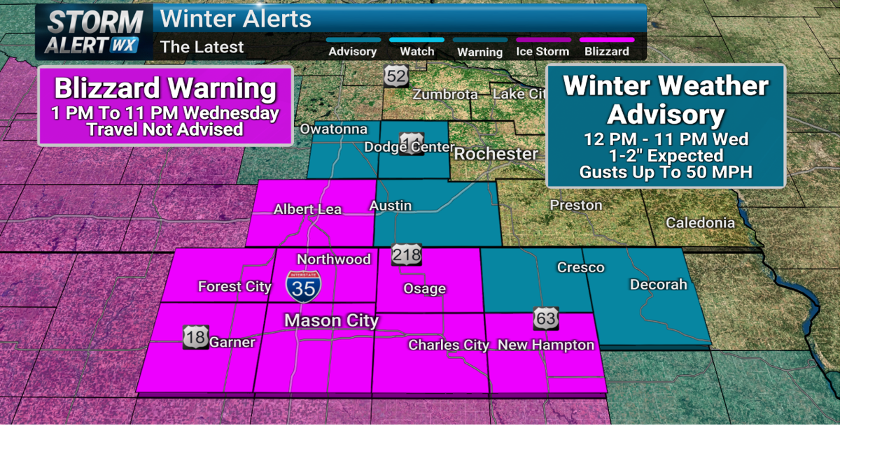Blizzard Warning hoisted for life-threatening travel | News | kimt.com