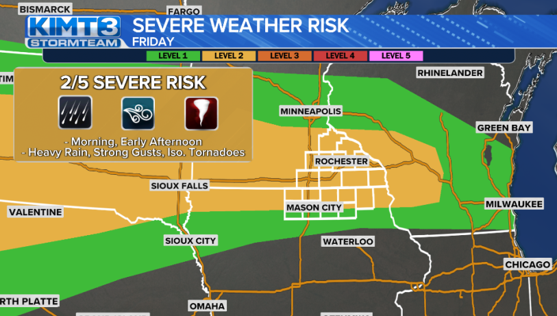Severe weather threat returns alongside excessive rain | News | kimt.com