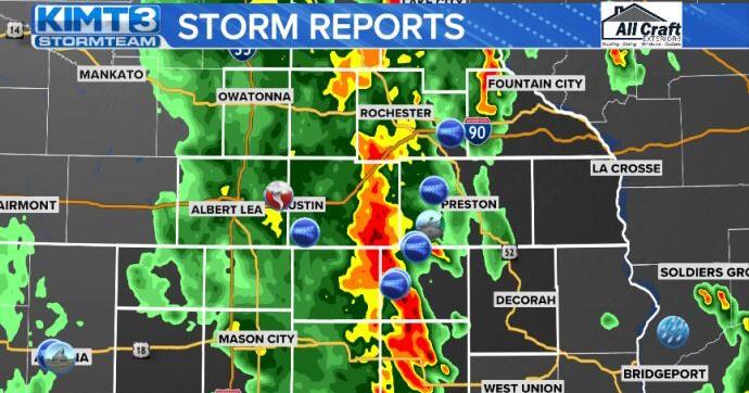 Severe wind gusts knocked down trees in parts of Minnesota and Iowa Tuesday evening | News ...