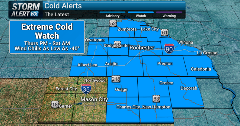 Extreme cold to follow midweek snowfall | News | kimt.com