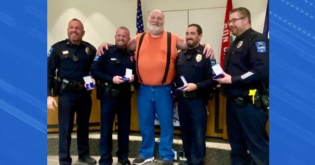 Four police officers honored for saving a man's life in Mason City ...