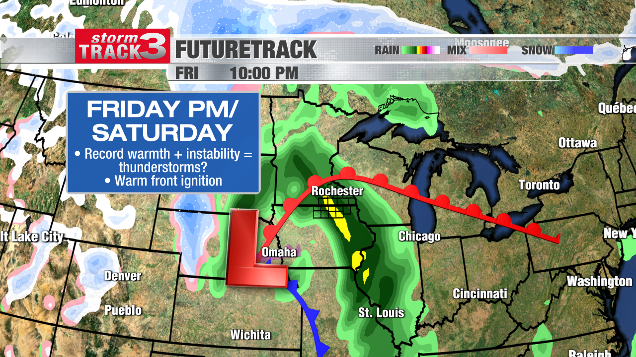 StormTrack 3: Record warmth Monday, tracking storms Friday | News ...