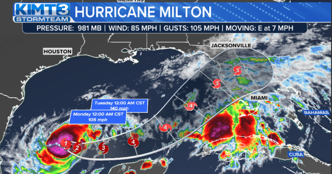 Hurricane Milton to intensify rapidly crossing the Gulf of Mexico ...