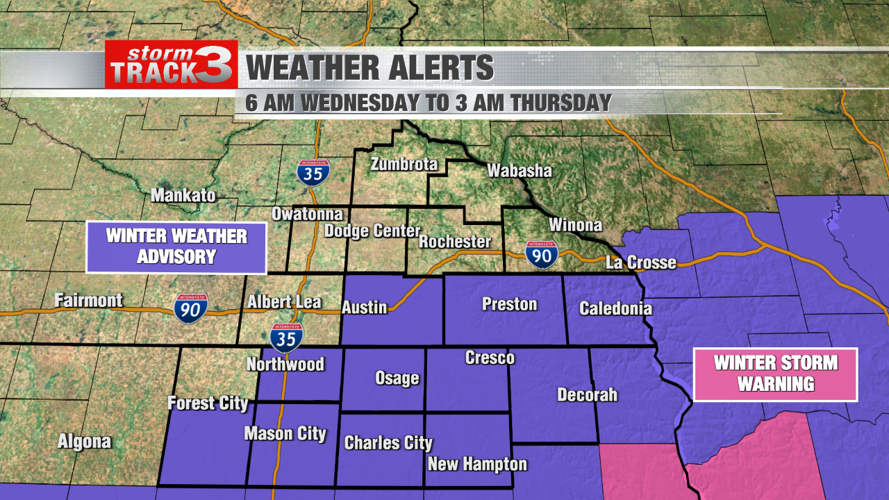 StormTrack 3: Snowy Wednesday, travel impacts likely | News | kimt.com