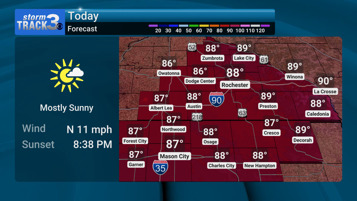StormTrack 3: Hot/humid Monday, "derecho likely" Monday night | News ...