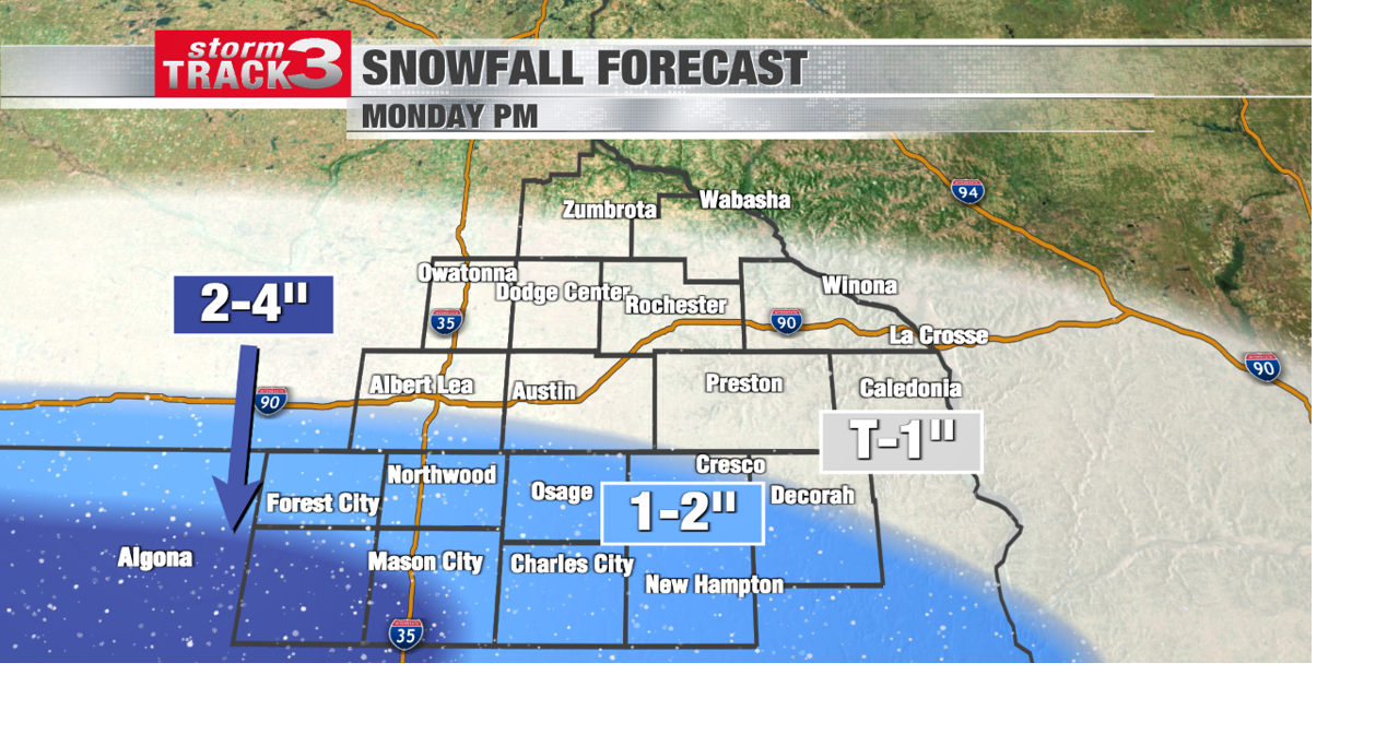 StormTrack 3: Several shots of snow, consistent cold this week | News | kimt.com