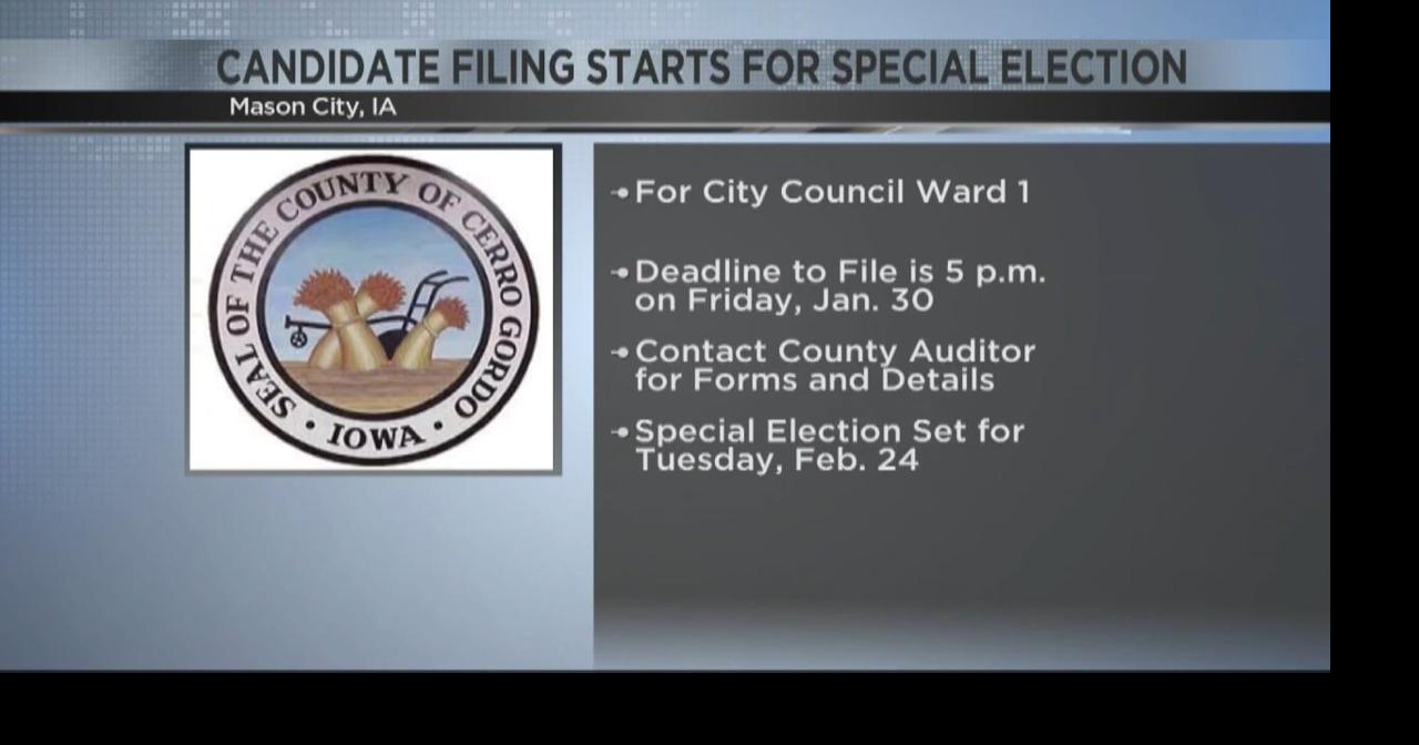 Candidate filing starts for special election | Video | kimt.com