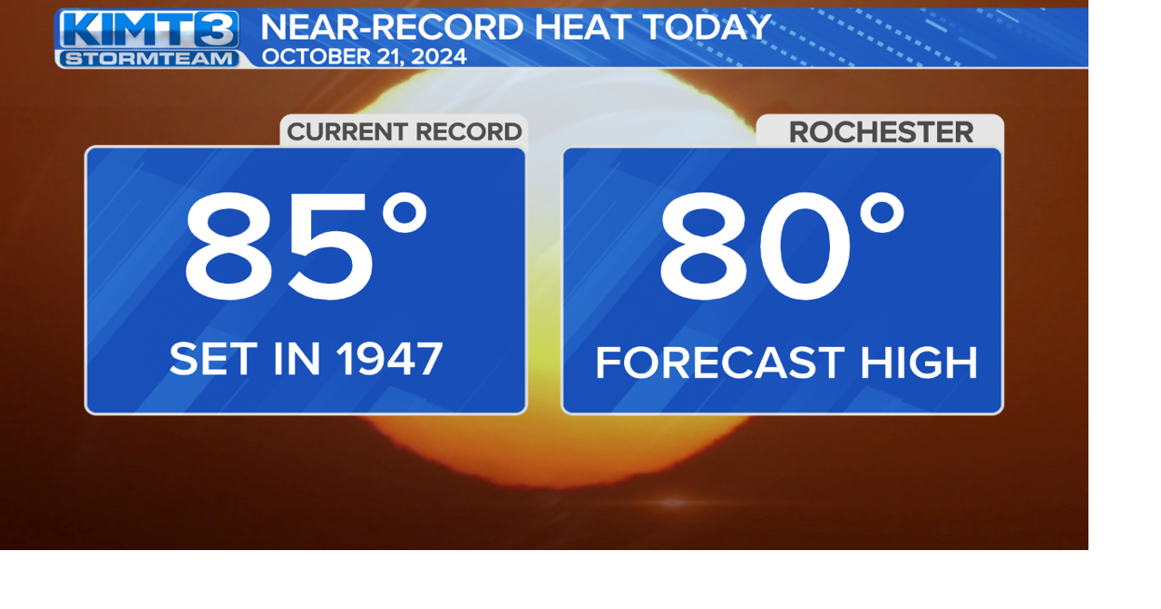 StormTeam 3: Near-record temps Monday, cooler weather soon to return ...
