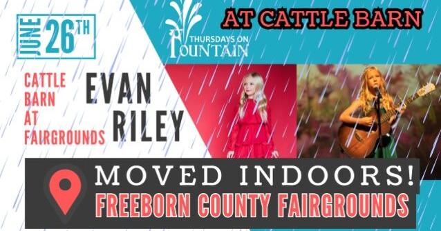 Evan Riley concert in Albert Lea moved indoors due to rain forecast ...