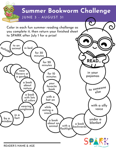Dive into reading adventure with SPARK's Summer Bookworm Challenge ...