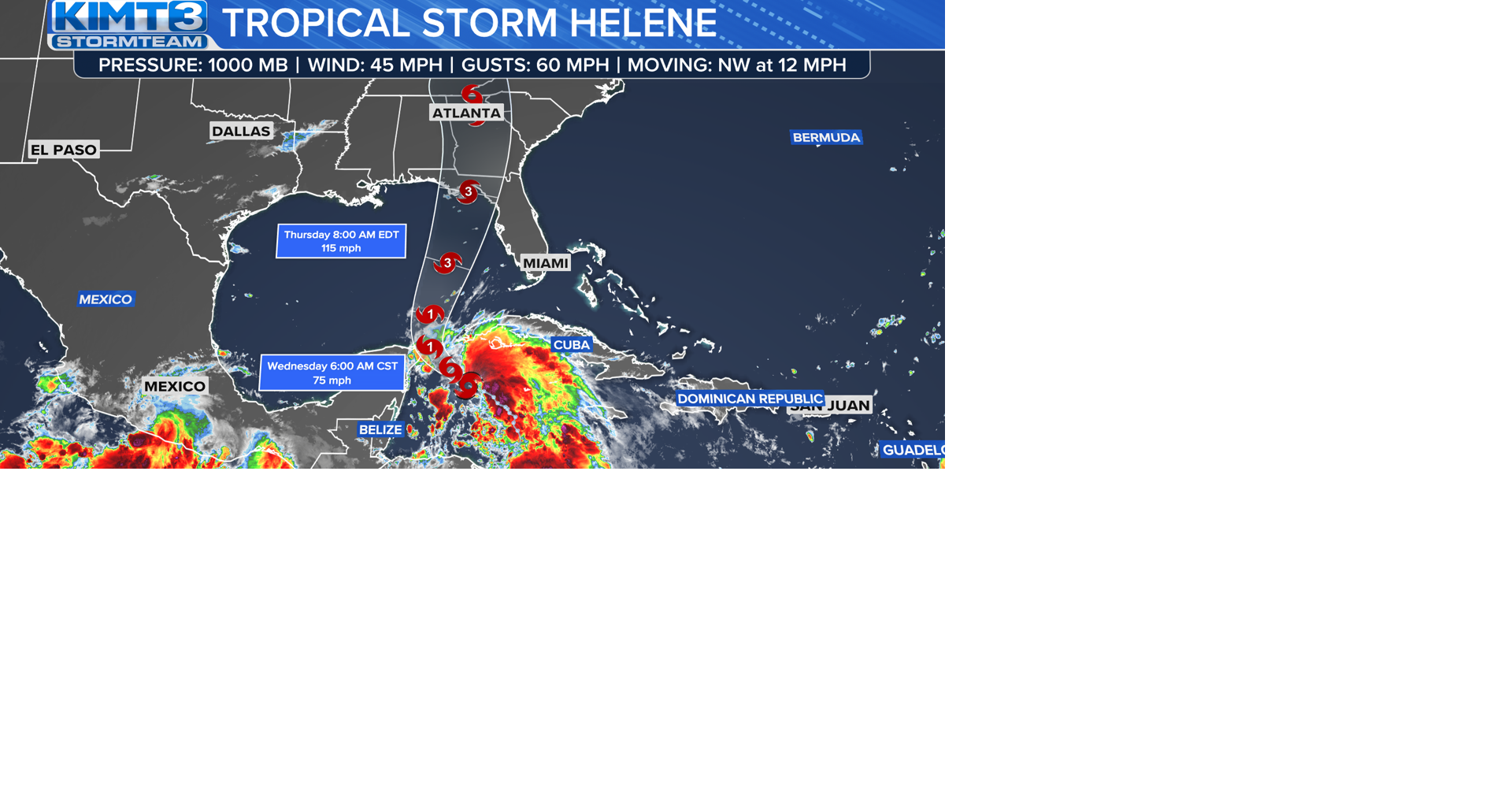 Tropical Storm Helene forms, takes aim on Florida's Big Bend | News ...