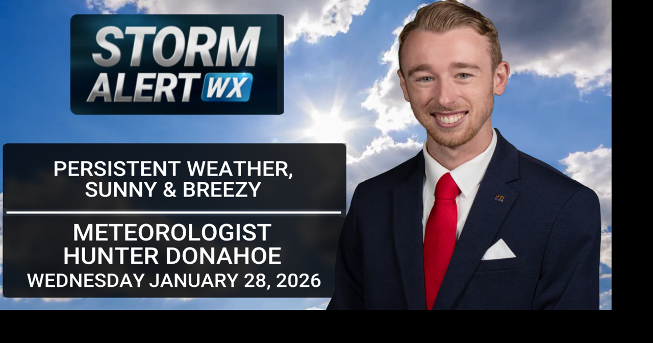 Still sunny & breezy, warmer air soon - AM Weather 01/28/2026 | Video ...