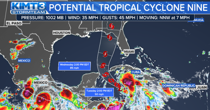 Tracking Potential Tropical Cyclone Nine to become Hurricane Helene ...