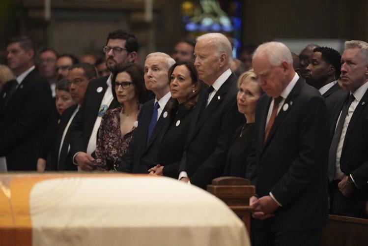Biden, Harris and Walz attend funeral for former Minnesota House ...